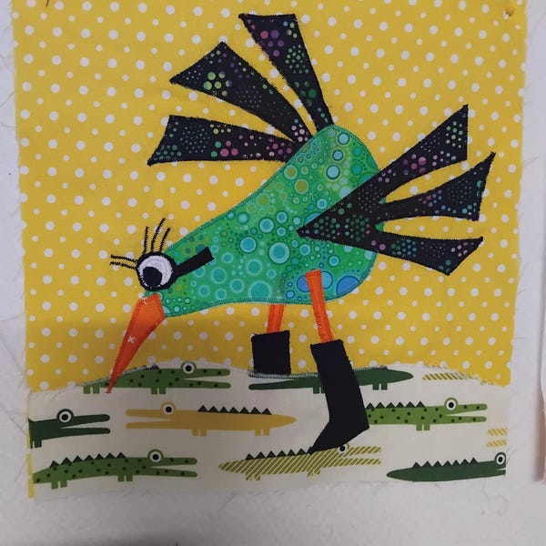 Rosie PRINTED Applique Page - Mini Quilt - Quilt Block - Bird Pattern ...