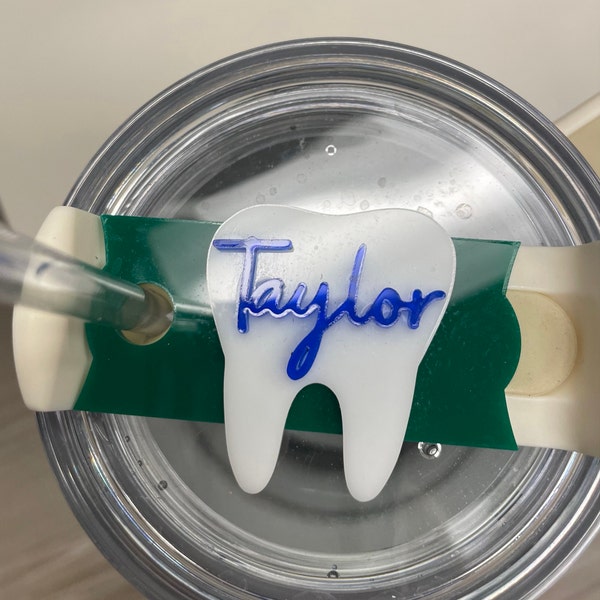 Stanley Tumbler Name Plate,dental Assistant Gift,stanley Dental Name ...