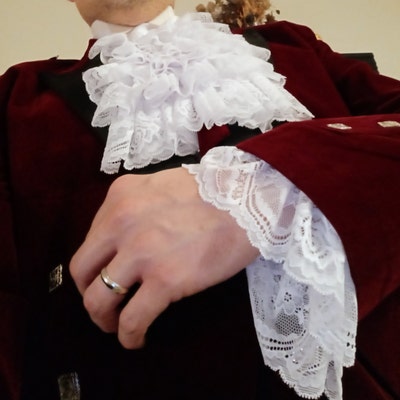Lace Jabot victorian Jabot white Jabot Collar Pirate - Etsy