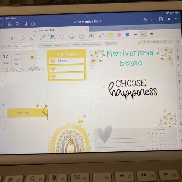 Boho Theme Digital Planner Stickers for Goodnotes Precropped PNG ...