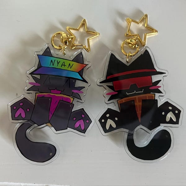 Roblox Forsaken Nyan Elliot and Tac Nayn Chance Tail- Keychains - Etsy