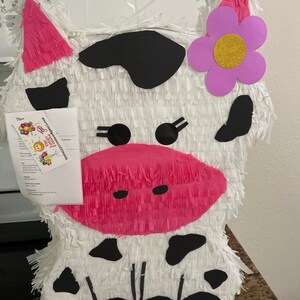 Pinata Cow Face With Bow | Etsy