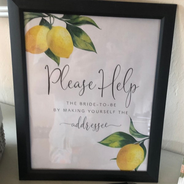 Printable 5x7 Lemon Table Numbers 1-20, Lemon Table Number Signs, 001 ...