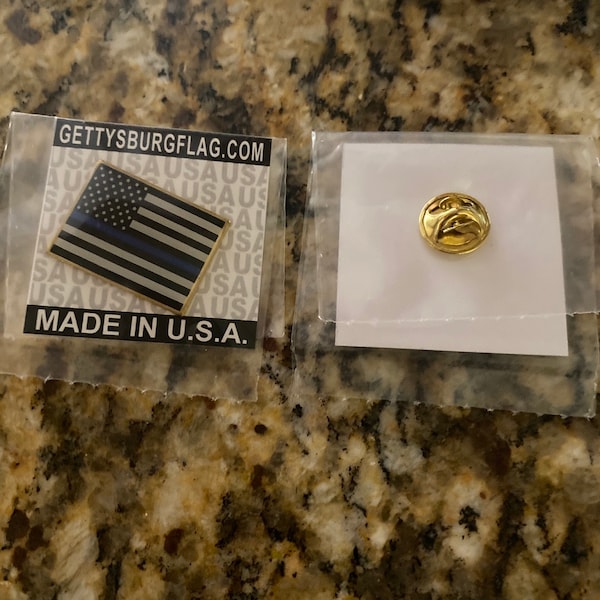 Thin Blue Line USA Rectangle Flag Lapel Pin - Made in the USA! - Etsy