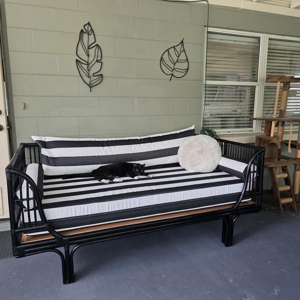 Sunbrella Twin Outdoor Mattress Cover for Porch Daybed Bed Swings ...