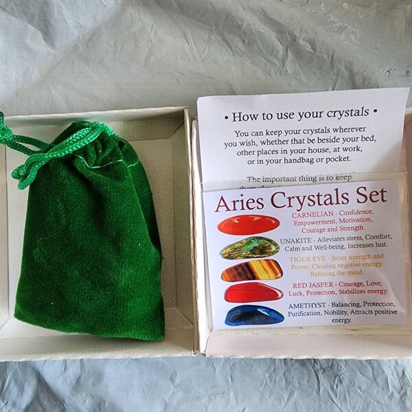 Aries Crystals Set, Aries Crysal Set, Crystals for Aries, Crystals ...
