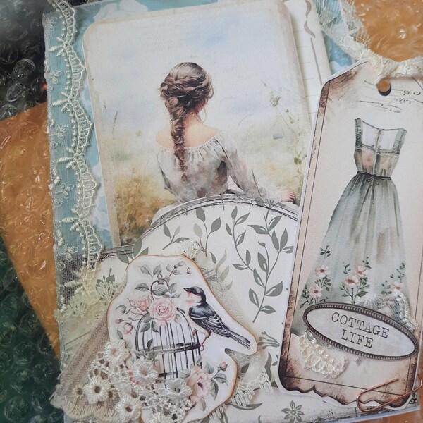 Small Soft Cover Journal, Junk Journal, Small Diary, Small Writing ...