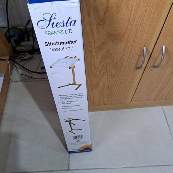 Stitchmaster Adjustable Height & Angle Floor Stand for Embroidery Cross ...
