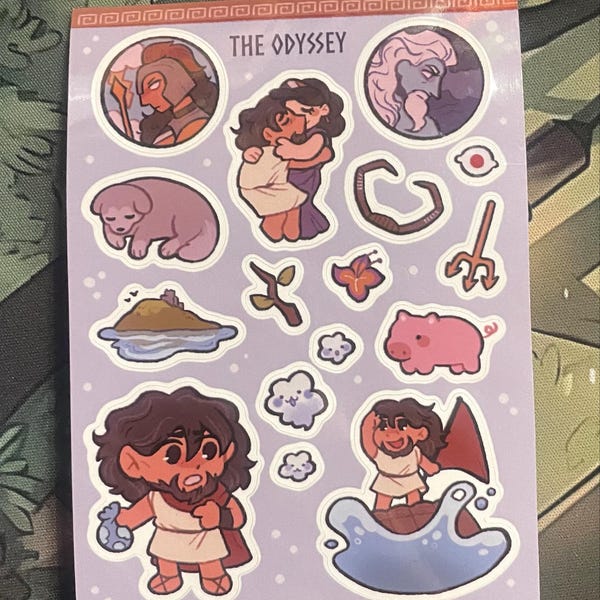 Odyssey Sticker Sheet, Odysseus Penelope Greek Mythology, Stationary ...