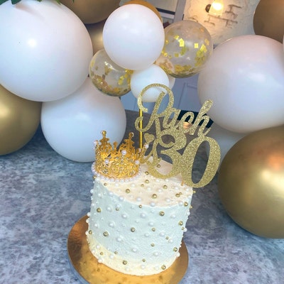 Customised Cake Topper, Birthday, Gold Cake Topper, Glitter Cake Topper ...
