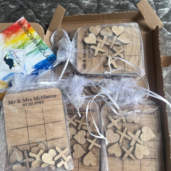Personalised Table Top Wedding Games | Wedding Favours | Wedding ...