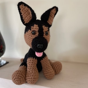 Crochet Pattern Dog German Shepherd, Amigurumi Crochet Dog Pattern ...