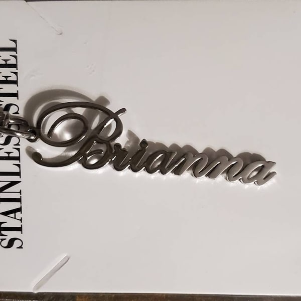 20 Font Styles Customized Keyring Stainless Steel Name Personalized ...