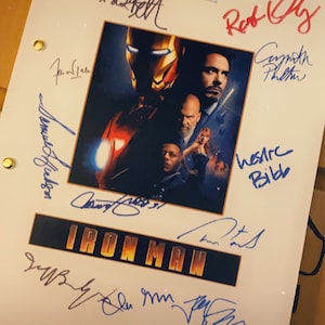 Iron Man Film Movie Script With Signatures Autographs Reprint - Etsy UK