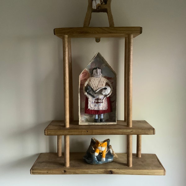 Paper Mache House With Tiny Furnishings, Back Yard, and Poetry ...