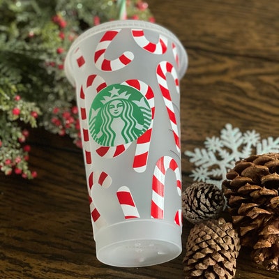 CANDY CANES Seamless Wrap Sbux Venti Cup Wrap Png Dxf Custom Cricut ...