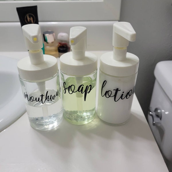 Soap Label Decals / Kitchen Decor / Hand Soap Label / Lotion Label ...