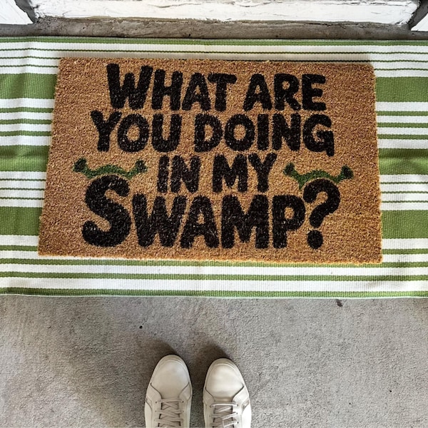 What Are You Doing in My Swamp Doormat, Coir Doormat, Welcome Mat ...