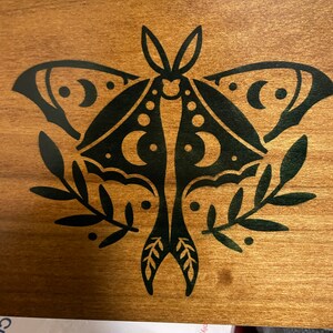 Death Moth Stash Box/death Moth Tarot Card Crystal Box/death | Etsy