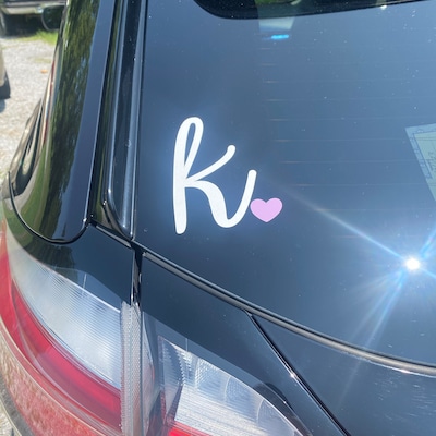 Monogram Car Decal Car Decals for Women Car Sticker Two - Etsy