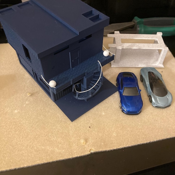 1:64 Scale Modern Mansion Diorama House for Toy Car, Mini GT | 3D ...