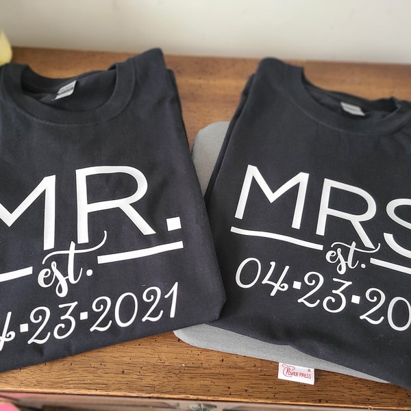 Mr and Mrs SVG, Mr & Mrs SVG, Mr and Mrs Shirts SVG, Wedding Svg, Just ...