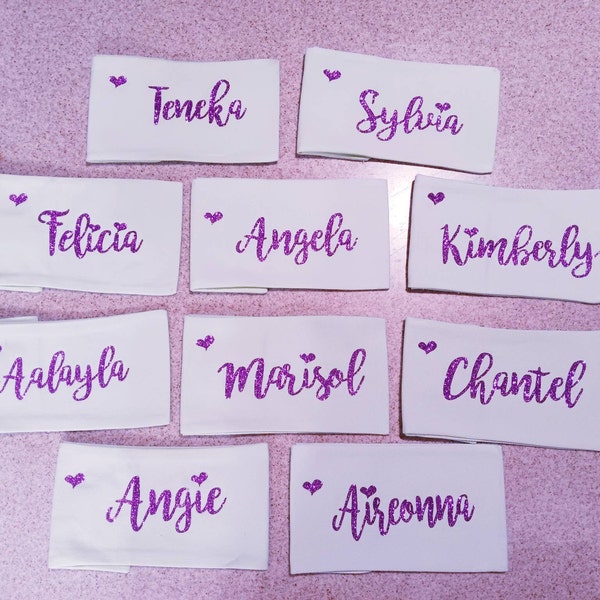 Glitter Name Iron on /name Iron on Transfer/iron on Letters/ Heat ...