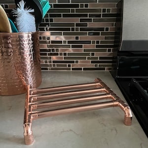 Copper Pipe Shoe Rack Handmade From Industrial Copper Pipe | Etsy