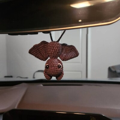 Goth Car Accessory Bat Plush Rear View Mirror Accessory for - Etsy