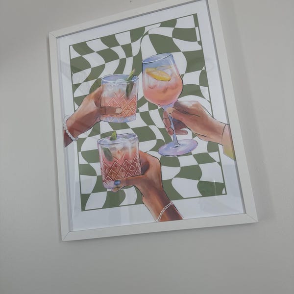 Shhh I'm Reading Altered Art Portrait, Gallery Wall Print, Book Lover ...