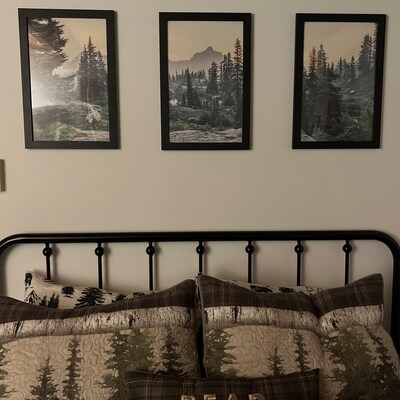 Canvas Set 3 Forest Landscape Print Set Fog Forest Poster - Etsy