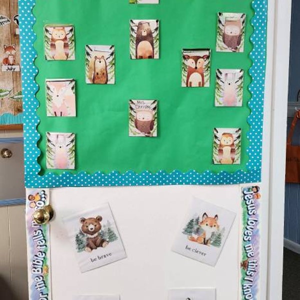 Printable, Woodland Theme Alphabet Wall Posters, Classroom Decor ...