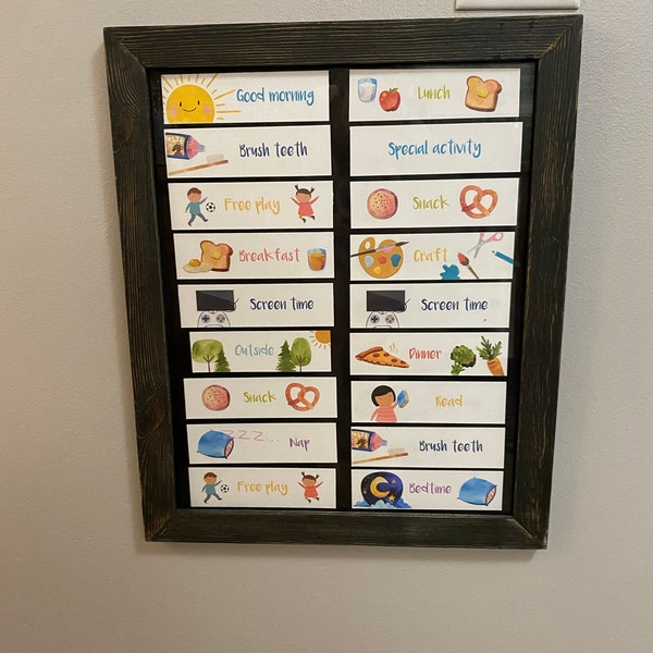 Visual Schedule Toddler Kids Daily Routine Chart Printable Homeschool ...