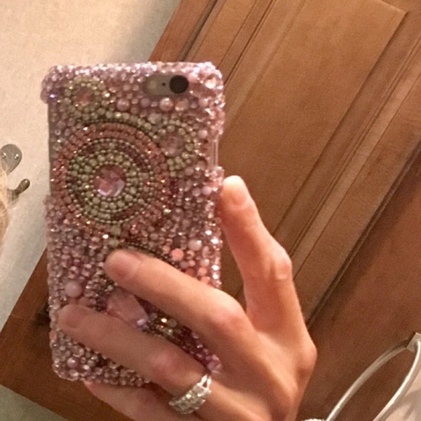 Rhinestone PHONE CASE. Pink BLING Phone Case. Rhinestone Jewelled ...