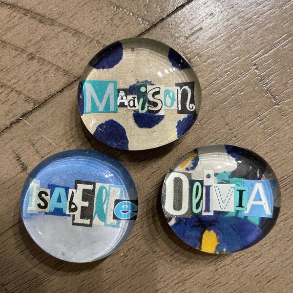 Custom Glass Magnet | Super Strong Magnet | Letter Magnet | Name Magnet ...