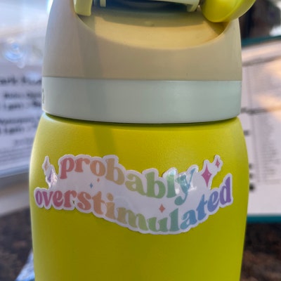 Probably Overstimulated Waterproof Retro Sticker - Etsy