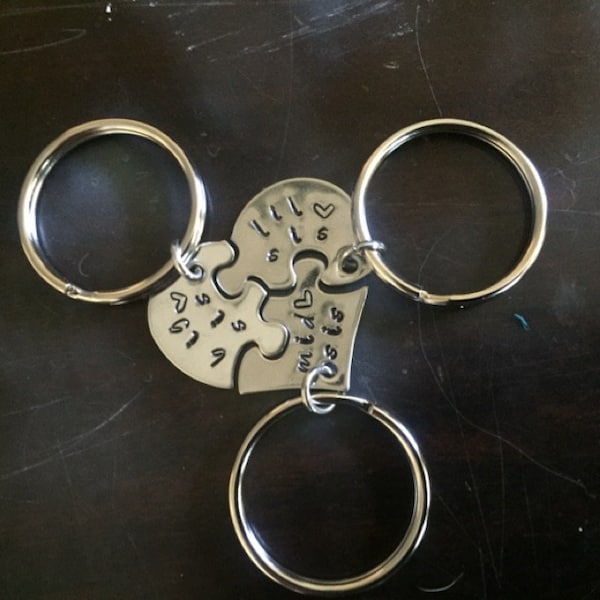 3 Sisters Keychain, Big Sis Mid Sis Lil Sis Keychain, Big Sister ...
