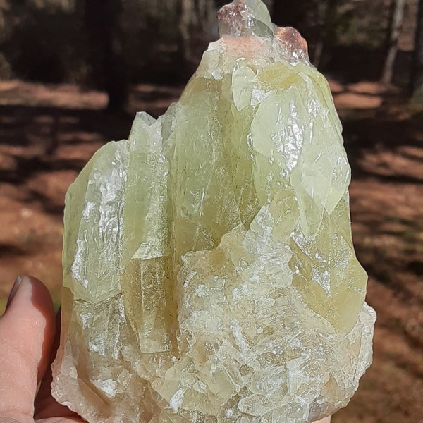 Green Calcite XL Rough Raw Chunk From Mexico, High Grade A Quality ...