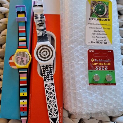 Vintage Swatch Watch 34mm Original Crazy Train With Cows GG194 Running ...