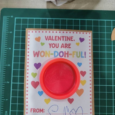 Playdoh Valentines, Printable Valentine Cards, Non-candy Valentine ...