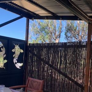 Metal Privacy Screens Koi Fish Art Decorative Screens Oversize Metal ...