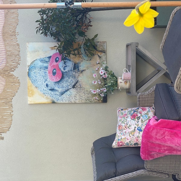 Neon Light Heart and Printable Canvas Bright Wall Art Extra Large ...