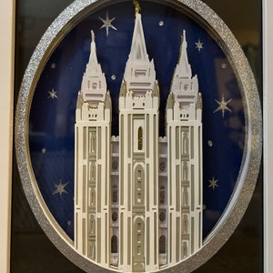 Layton Utah LDS Temple 3D Shadow Box - Etsy
