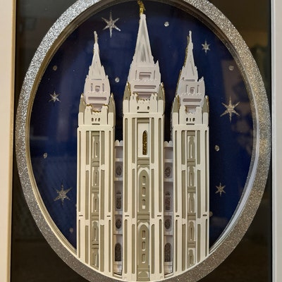 Layton Utah LDS Temple 3D Shadow Box - Etsy