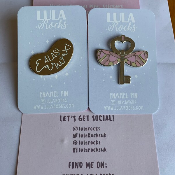 Pink Key Enamel Pin, Cute Enamel Pin, Pin Badge, Stocking Stuffer ...