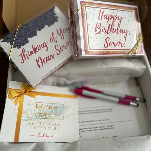 10 Personalized Greeting Cards, Delta Sigma Theta Inspired, Soror, Card ...