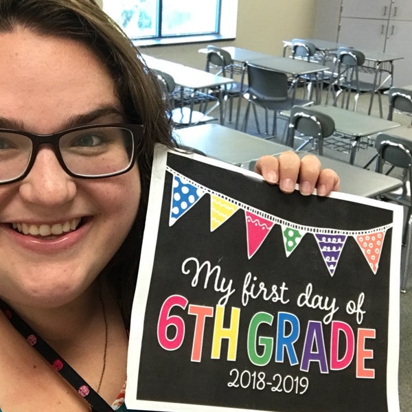 First & Last Day of 2nd Grade Chalkboard Printable Sign - Printable ...