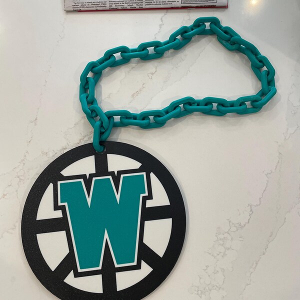 9 Custom Fan Chain Giant Logo Necklace Sports Homerun Turnover Jumbo ...