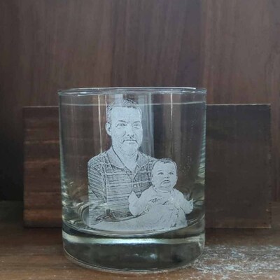Father's Day Gift From Daughter Glass Fathers Day Gift, Dad Gift, Papa ...