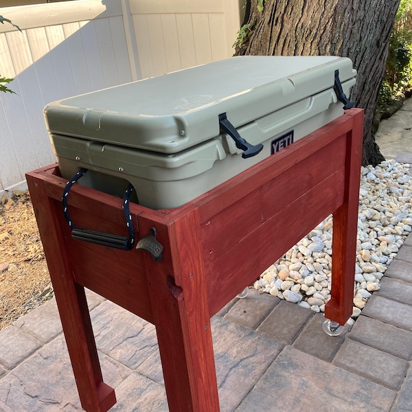 Rustic Reclaimed Wood Cooler Stand: Outdoor Party Accessory - Etsy